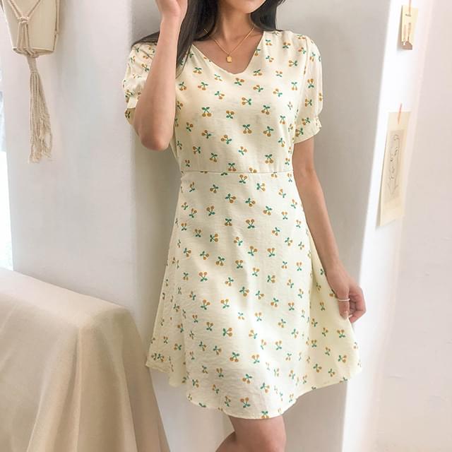 binary01 - Soft cherry mini dress - Codibook.