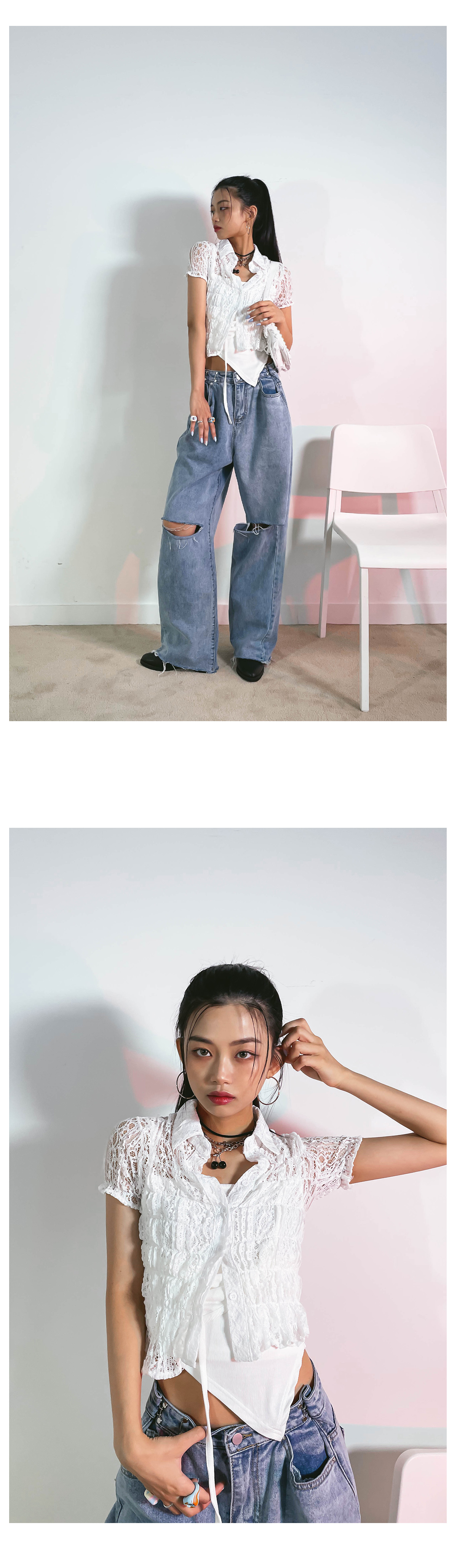 binary01 - Lace D'Anne Shirt & Blouse - Codibook.