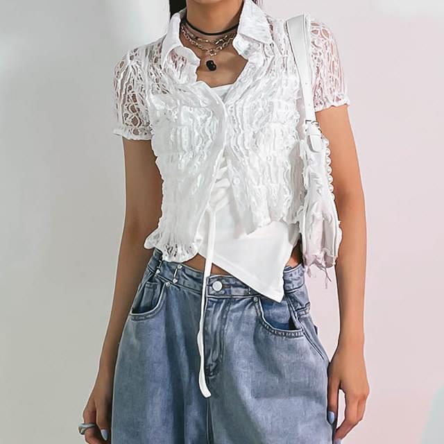 binary01 - Lace D'Anne Shirt & Blouse - Codibook.