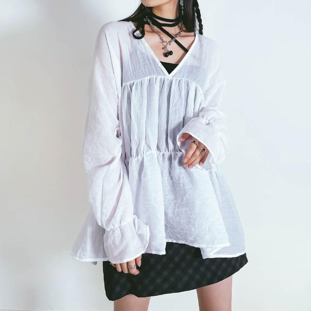binary01 - Puff Sandy Blouse & Mini Dress - Codibook.