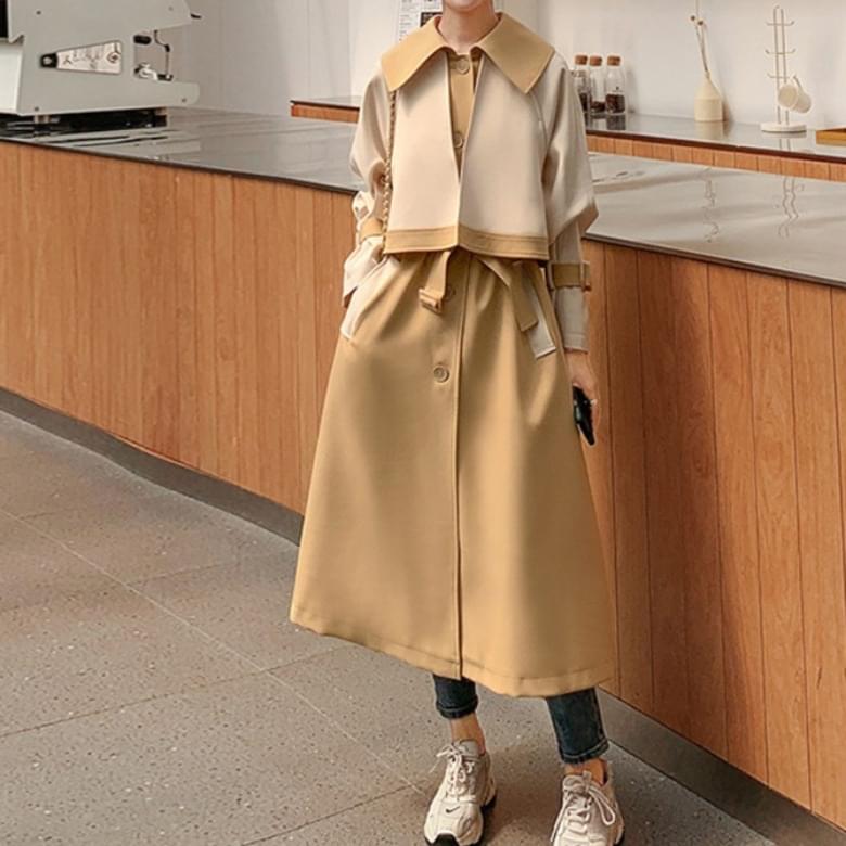 picknfit - roydel collar line trench coat - Codibook.