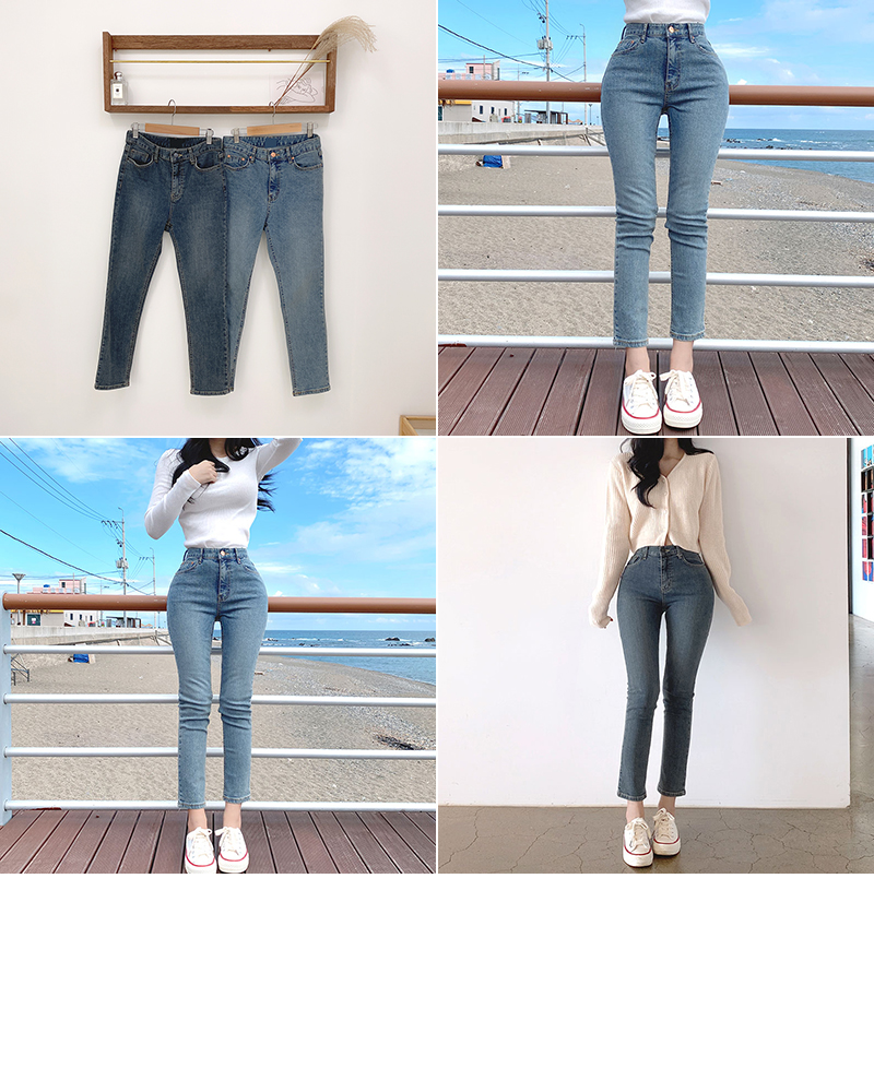 J-BLIN - fuzzy straight fit skinny pants - Codibook.