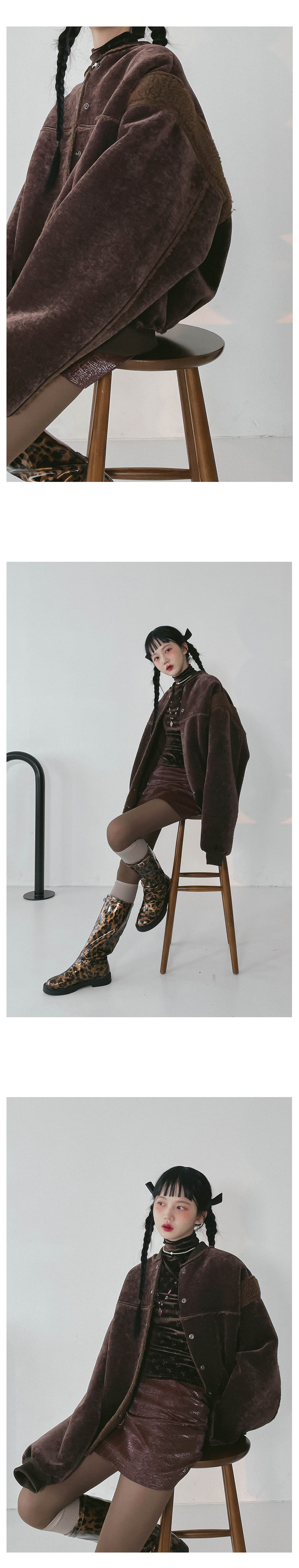 binary01 - Overfit Stadium Shearling Jacket (Delayed delivery) - Codibook.