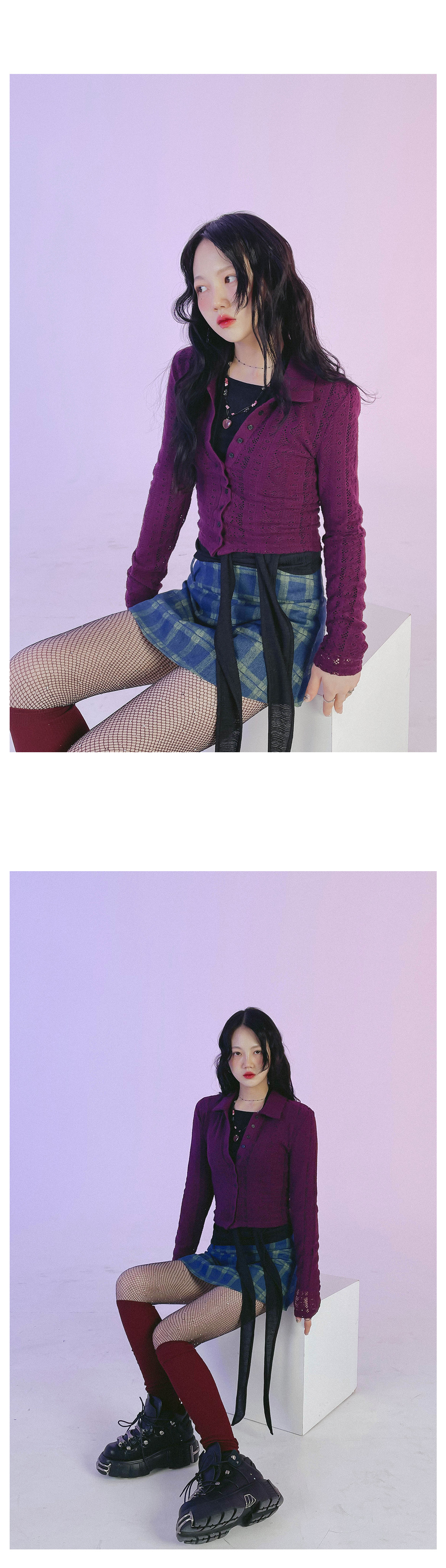 binary01 - check uple mini skirt - Codibook.