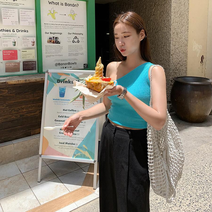 WONLOG - Sally One Shoulder Sleeveless (Delayed delivery) - Codibook.