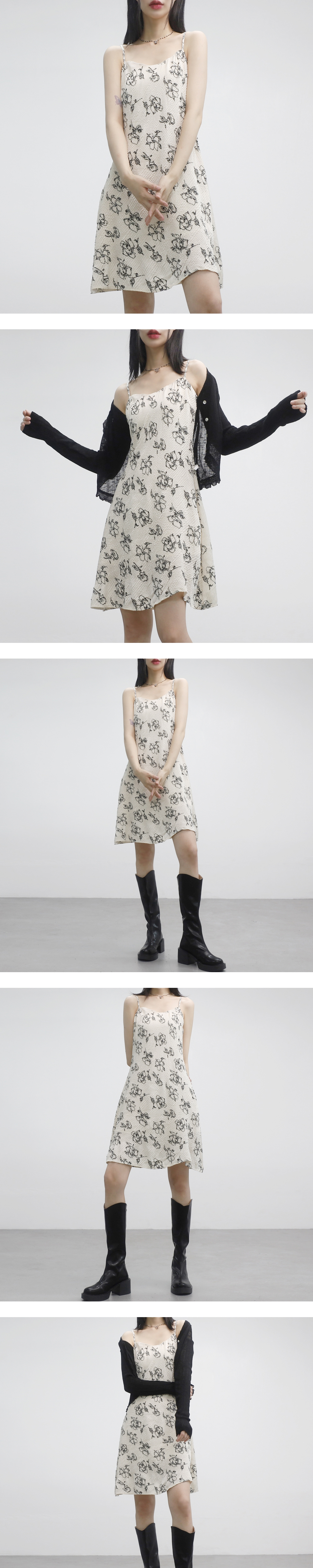 NONCODE - Norma Wrinkle Floral Dress - Codibook.