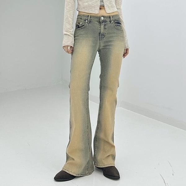 binary01 - Lippin Flared Denim Pants - Codibook.