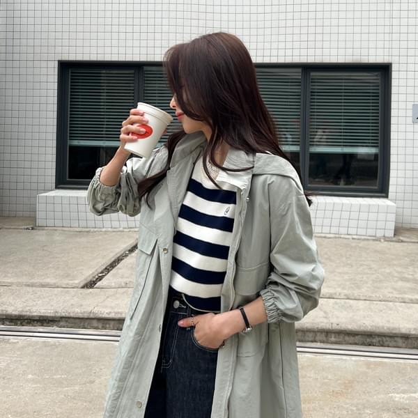 PIPPIN - Crisp Hood Long Field Jacket #66279 - Codibook.