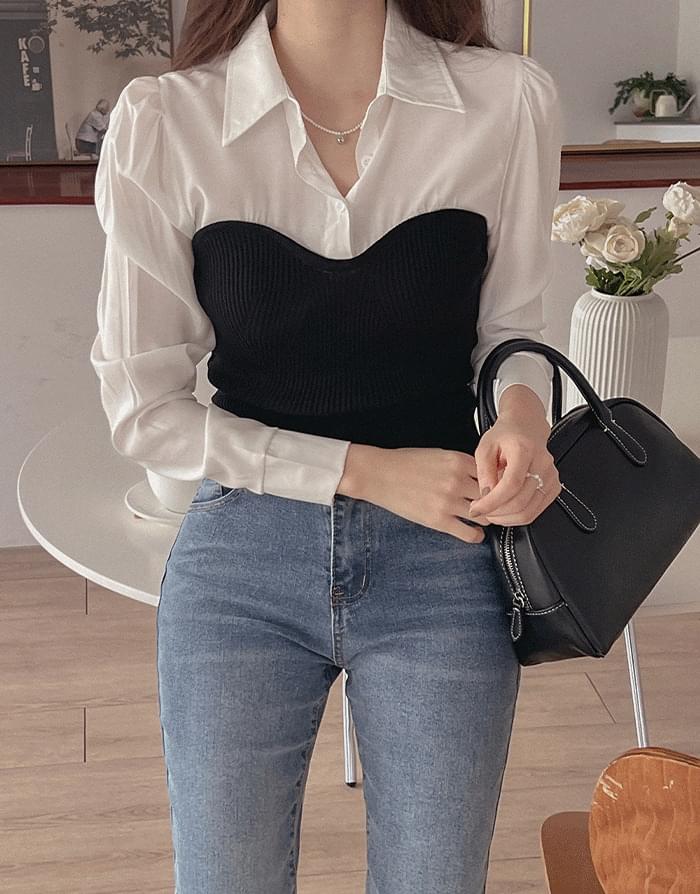 ENVYLOOK - heart bustier shirt - Codibook.