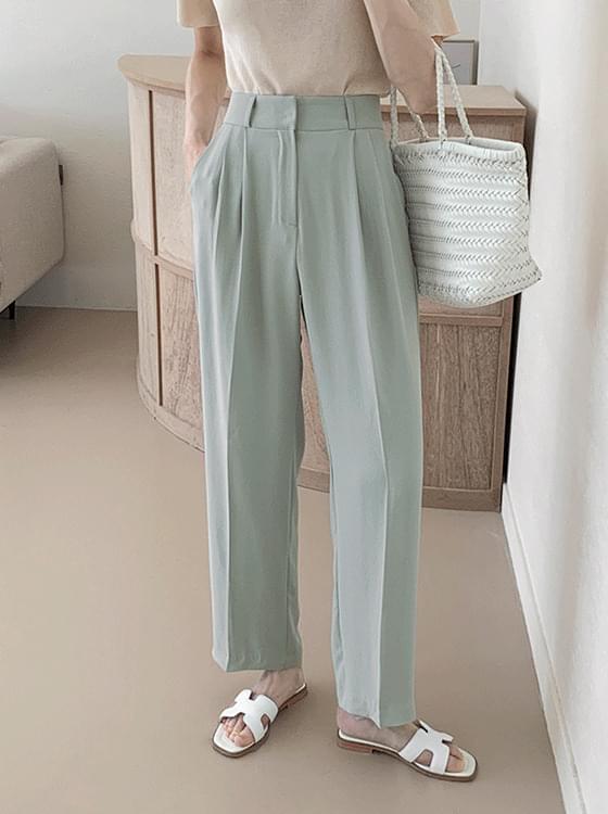 YURATIME - Misty Summer High Waist Pintuck Wide Slacks - Codibook.