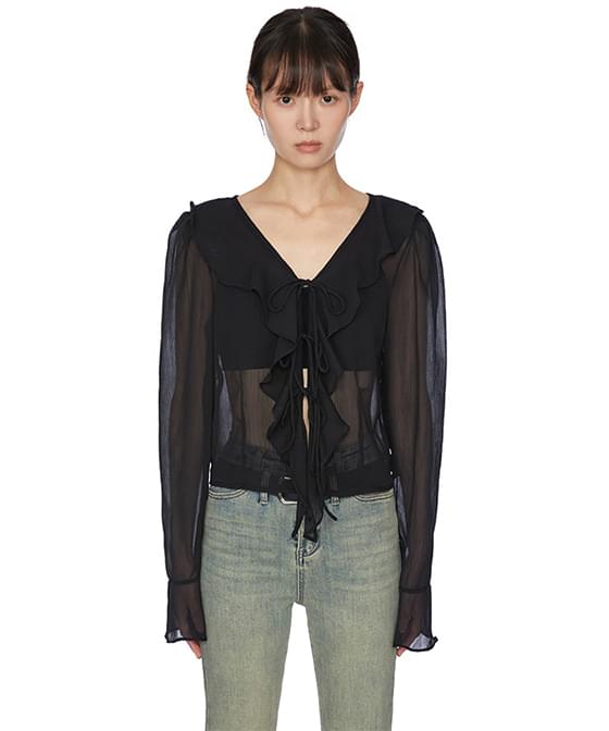 porterna - GL frill blouse - Codibook.