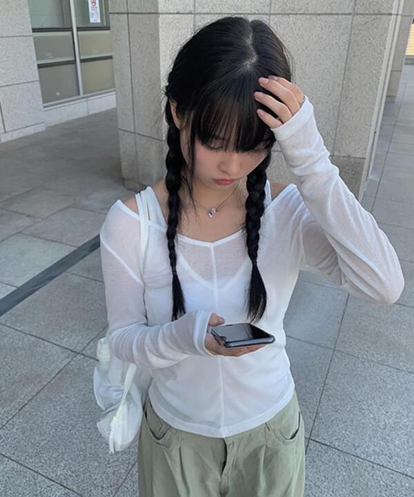 anyonemore - Moto Layered Sleeveless T-shirt Set (2color) - Codibook.