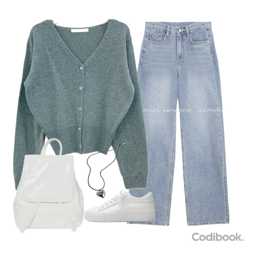 캠퍼스룩,오오티디,ootd,Daily,daily,cardigan,denim,backpack,autumn,봄,대학생,10대,20대 코디 by dawn_m00n - Codibook.