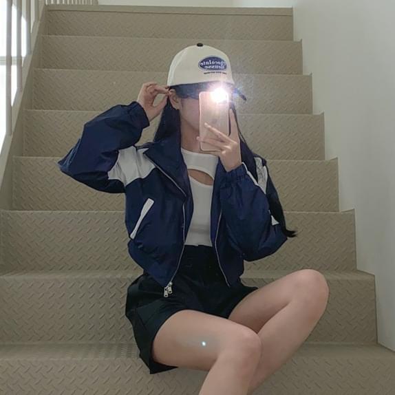 dangosister - Wake color matching windbreaker JP two-way zip-up:D ...