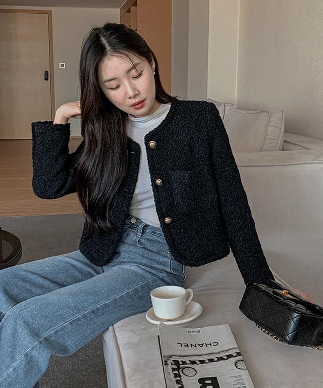 MAGLE - :) Gold wool tweed jacket - 2 colors - Codibook.