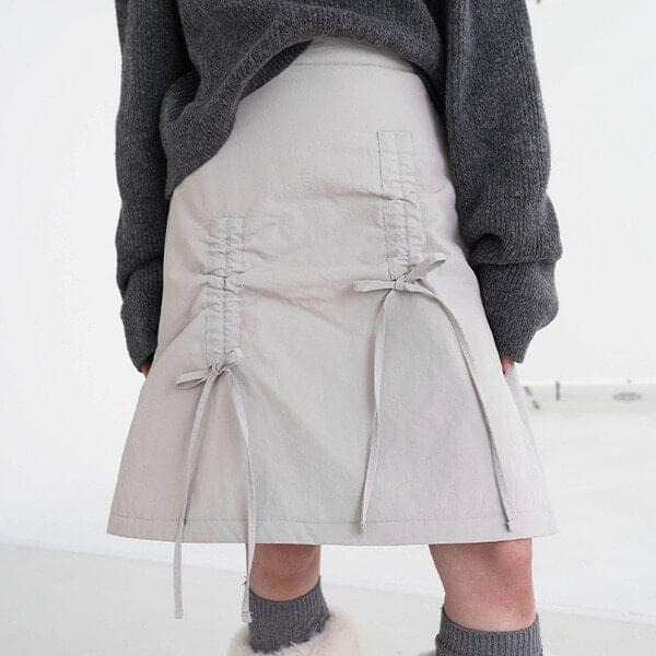 binary01 - Diffyu shirring ribbon padded skirt - Codibook.