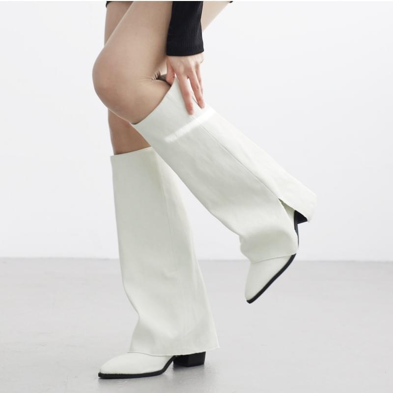 NONCODE - Plain foldover stiletto boots - Codibook.