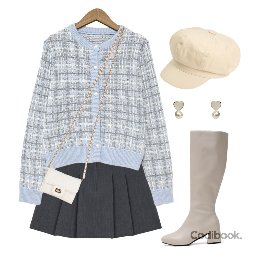 カーディガン,スカート,ホワイト 코디 by minn - Codibook.