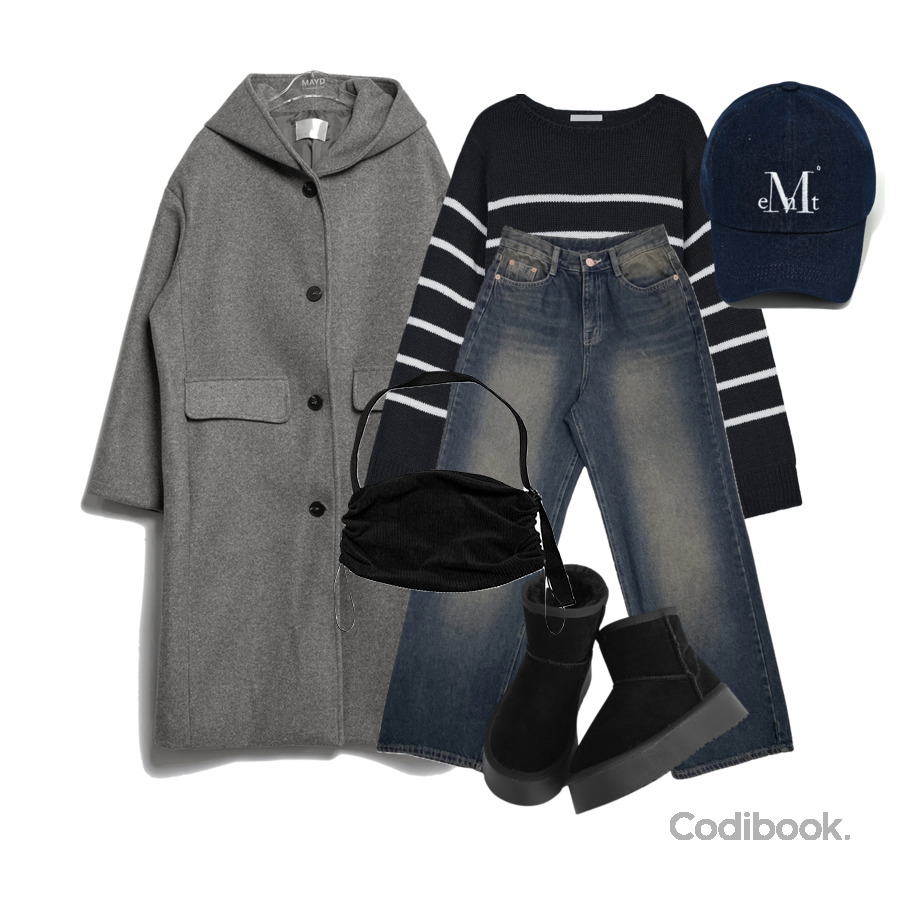 大衣,針織衫,牛仔褲 코디 by yu - Codibook.