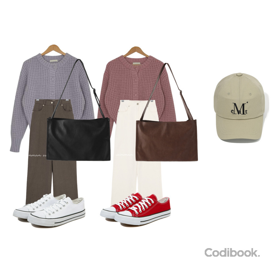 가디건&베스트,denim,스니커즈 코디 by lovey - Codibook.