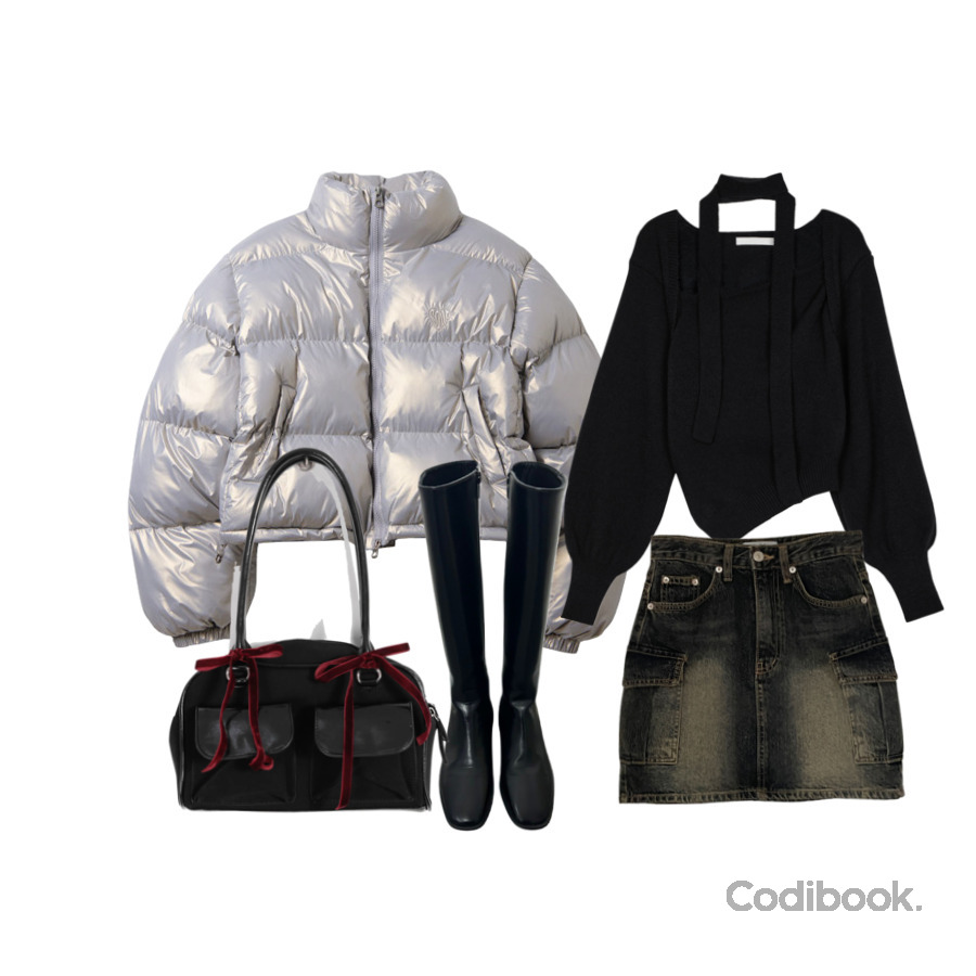 韓国,レザー,Wintercode 코디 by 143 - Codibook.