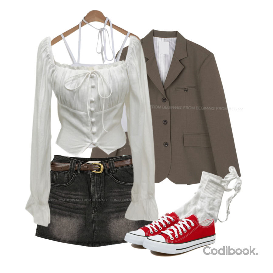 jacket,skirt,양말 코디 by 행성인 - Codibook.