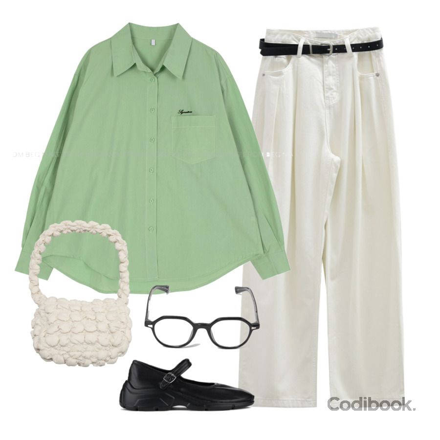 パンツ,ブラウス,フラット 코디 by 37 - Codibook.
