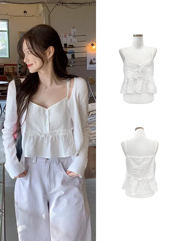 Dayroze - Giselle Crop Linen Bustier - Codibook.